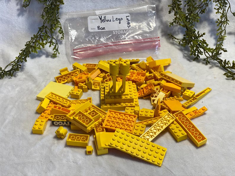 Yellow Legos 1/2 Lb Assorted Lego Bricks 8oz Lego Pieces Building Block ...
