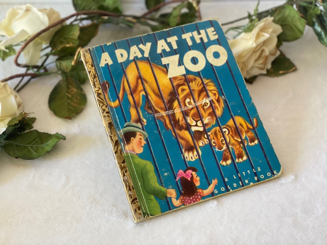 Vintage 1950 First Edition Little Golden Book A Day at the Zoo ...