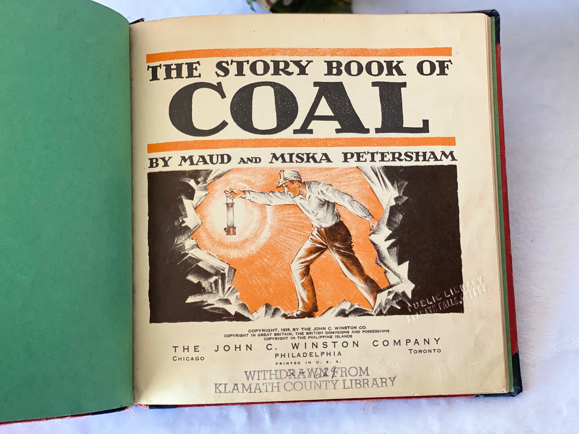 Vintage 1935 Illustrated the Story Book of Coal Book by Maud and Miska ...