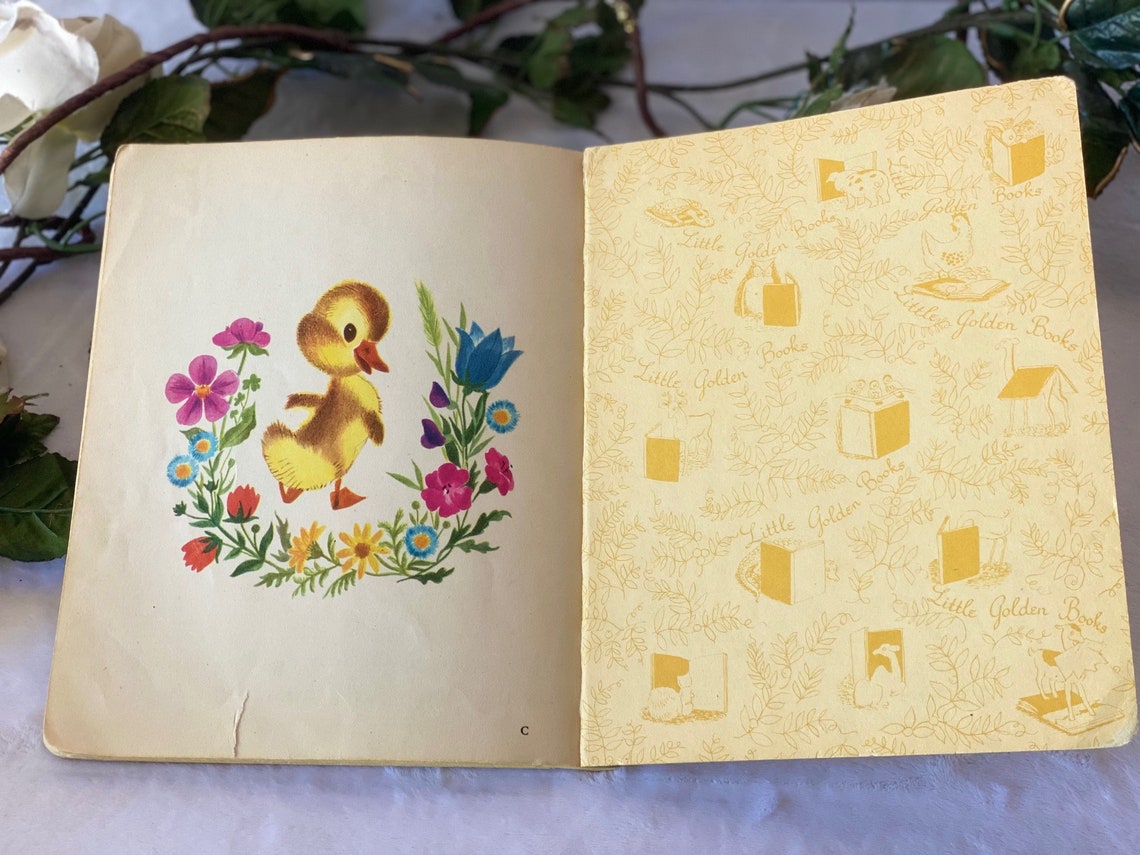 1949 Vintage First Edition the Fuzzy Duckling Little Golden Book ...