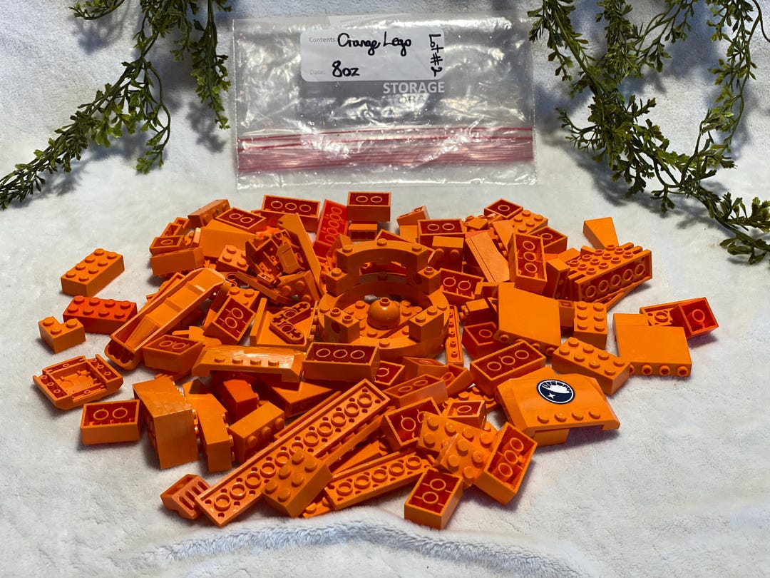 Orange Legos 1/2 Lb Assorted Lego Bricks 8oz Lego Pieces Building Block ...