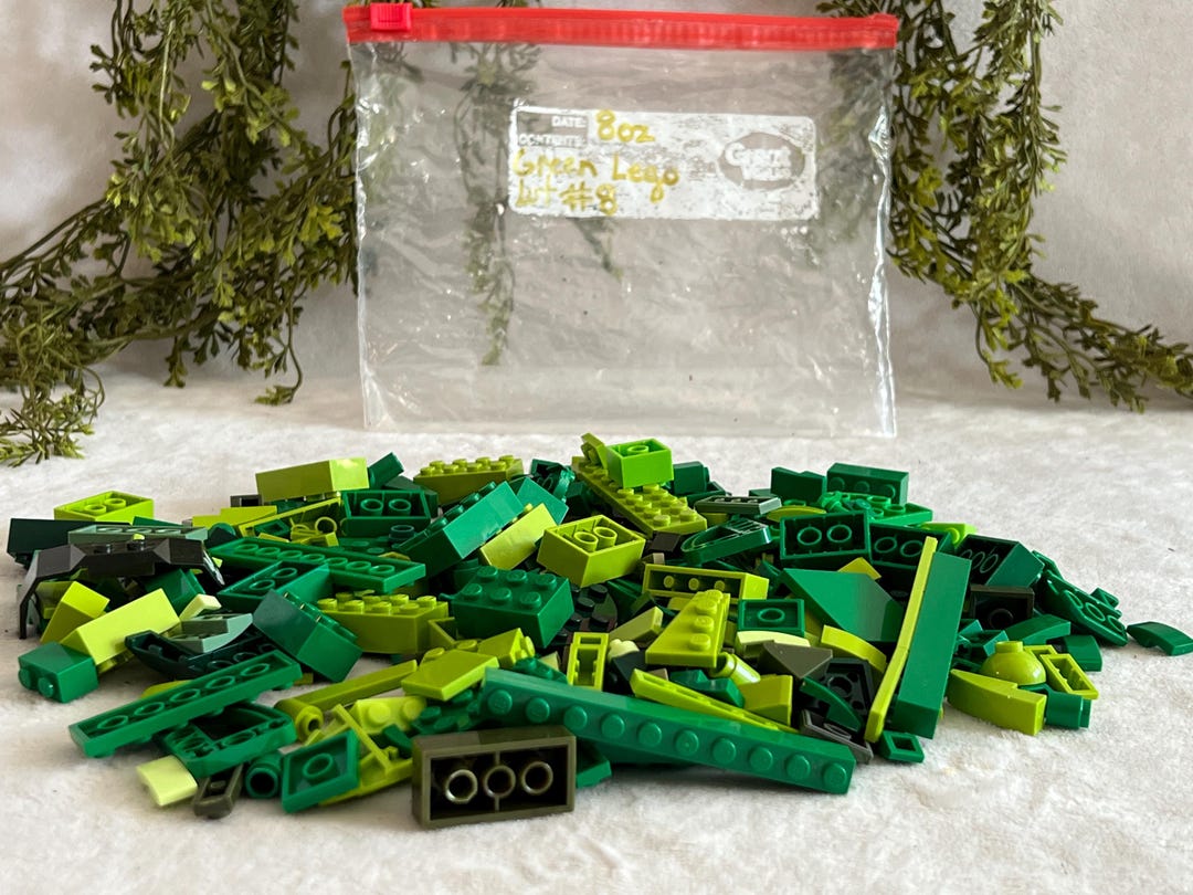 Green Legos 1/2 Lb Assorted Lego Bricks 8oz Building Block Pieces ...