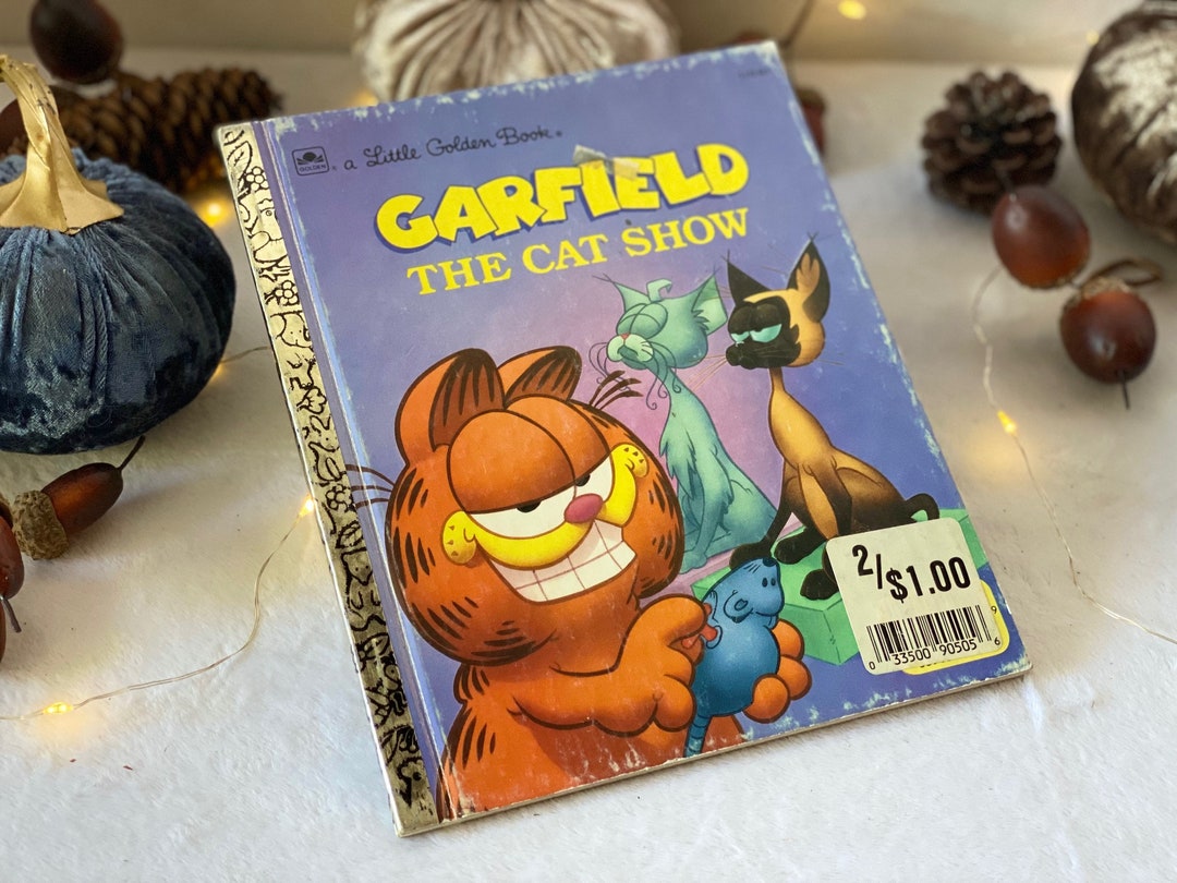 Vintage 1990 First Edition Little Golden Book Garfield the Cat Show ...