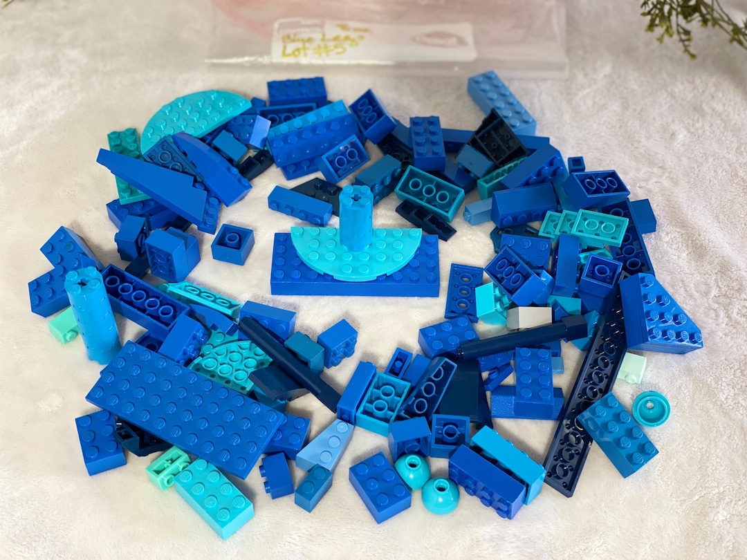 Blue Legos 1/2 Lb Assorted Lego Bricks 8oz Lego Pieces Building Block ...