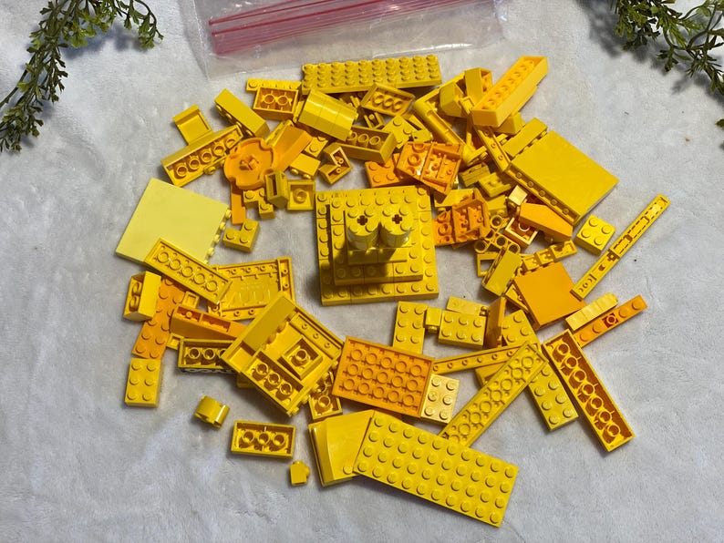 Yellow Legos 1/2 Lb Assorted Lego Bricks 8oz Lego Pieces Building Block ...