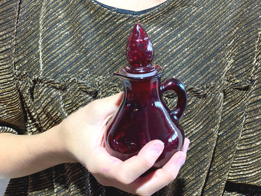 Vintage Ruby Red Avon Cruet Jar With Strawberry Stopper Vintage Red ...