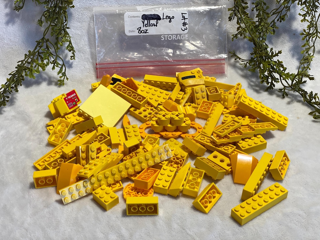 Yellow Legos 1/2 Lb Assorted Lego Bricks 8oz Lego Pieces Building Block ...