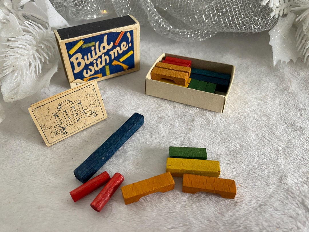 1960s Vintage Mini Building Blocks Build With Me Matchbox Toy Miniature ...