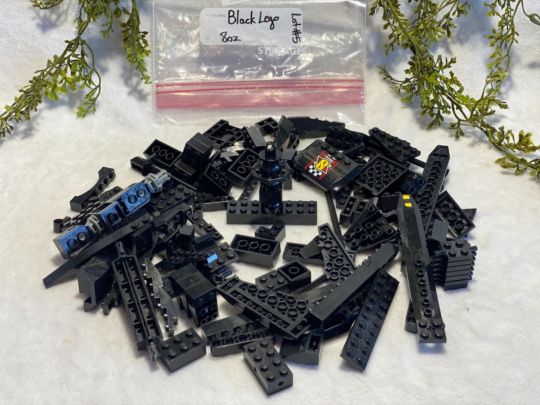Black Legos 1/2 Lb Assorted Lego Bricks 8oz Lego Pieces Building Block ...
