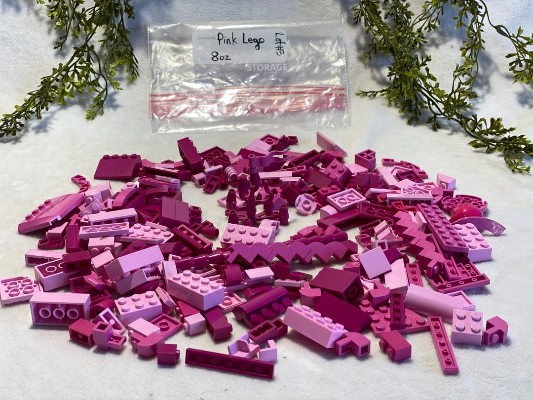 Pink Legos 1/2 Lb Assorted Lego Bricks 8oz Lego Pieces Building Block ...