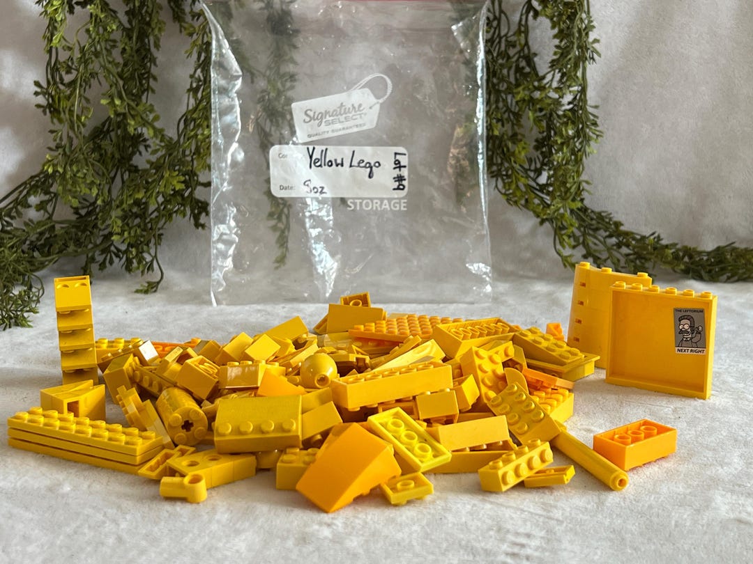 Yellow Legos 1/2 Lb Assorted Lego Bricks 8oz Building Block Pieces ...