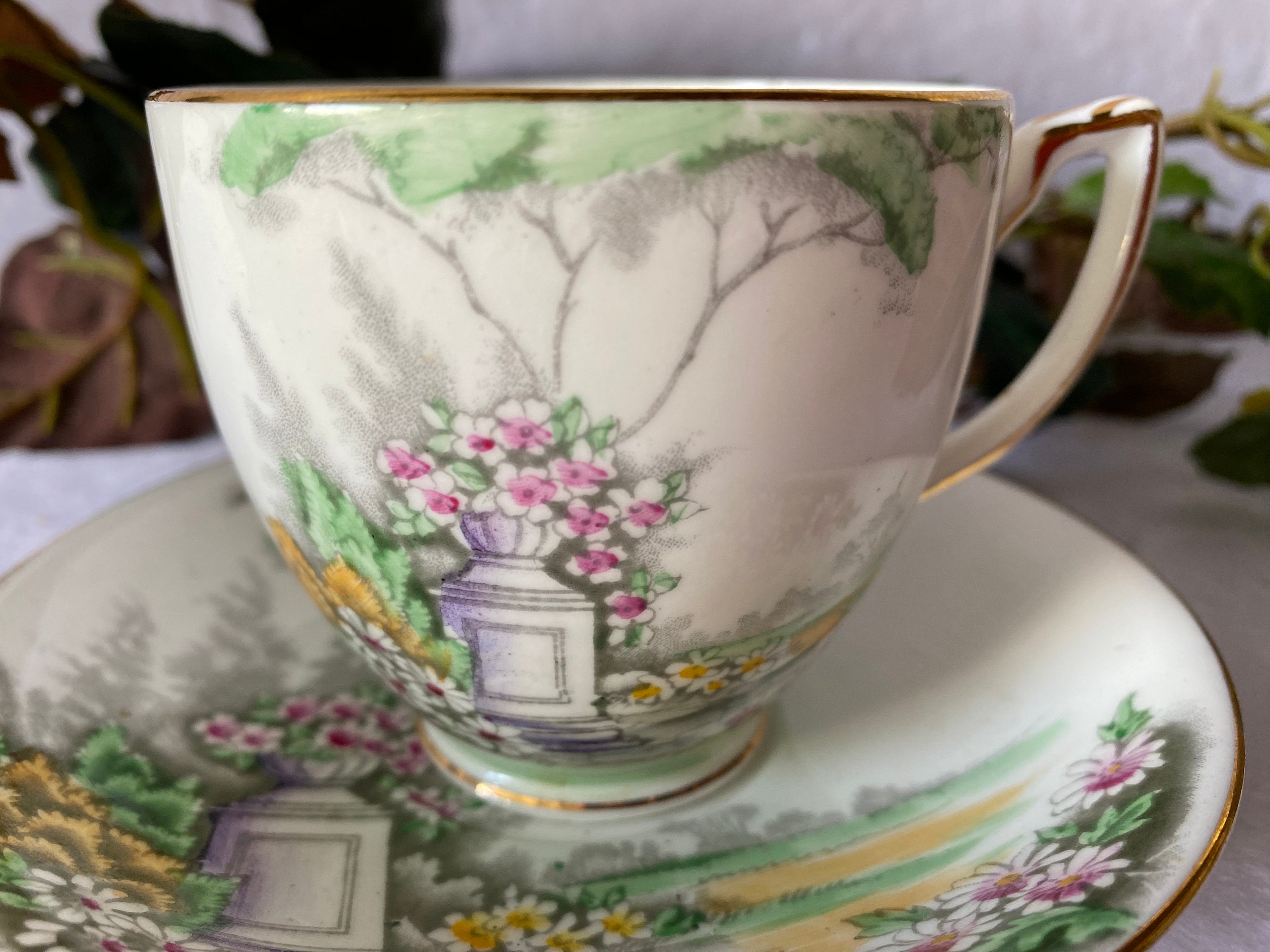 Vintage Melba Bone China Tea Cup & Saucer Cheltenham England Garden ...