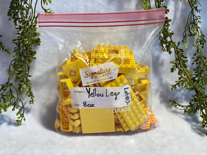 Yellow Legos 1/2 Lb Assorted Lego Bricks 8oz Lego Pieces Building Block ...