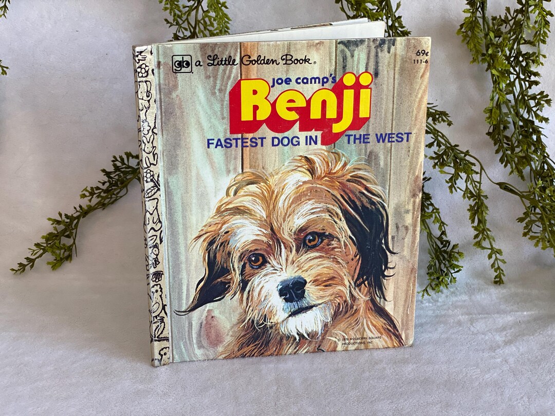 1979 Vintage Little Golden Book Benji the Fastest Dog in the West Joe ...