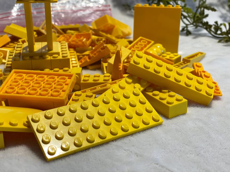 Yellow Legos 1/2 Lb Assorted Lego Bricks 8oz Lego Pieces Building Block ...