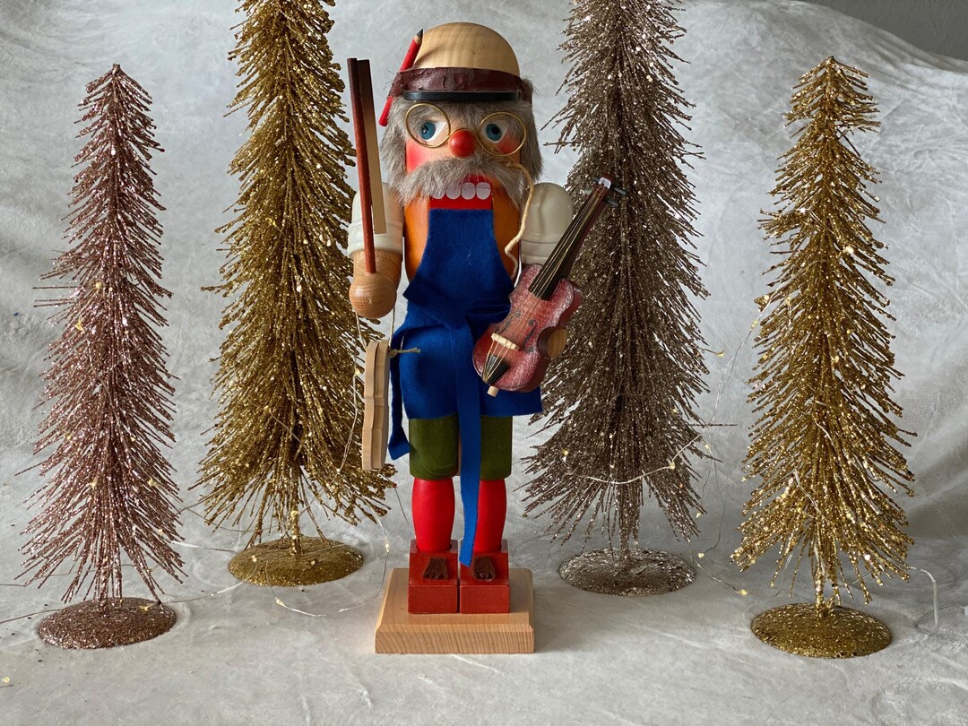 Vintage Handmade Holzkunst German Nutcracker Christian Ulbricht Violin ...