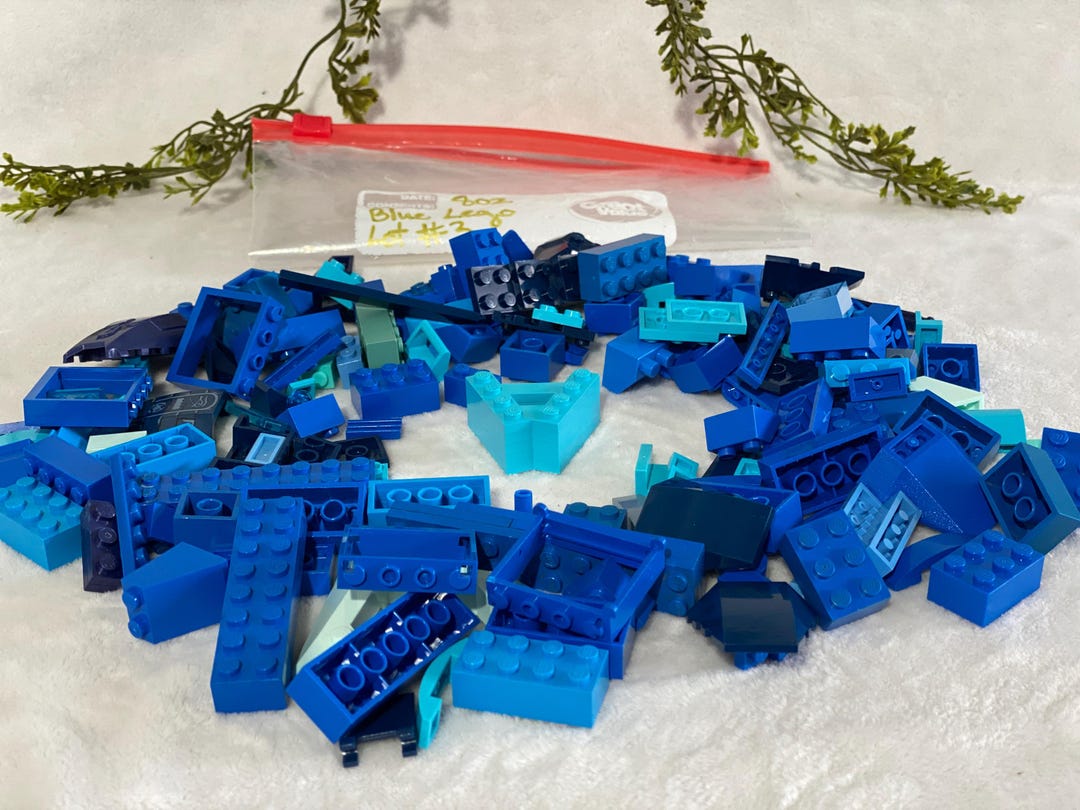 Blue Legos 1/2 Lb Assorted Lego Bricks 8oz Lego Pieces Building Block ...