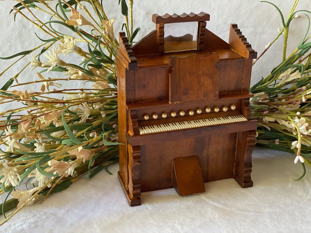 Vintage Dollhouse Wooden Pump Organ Victorian Parlor Style 1:12 ...