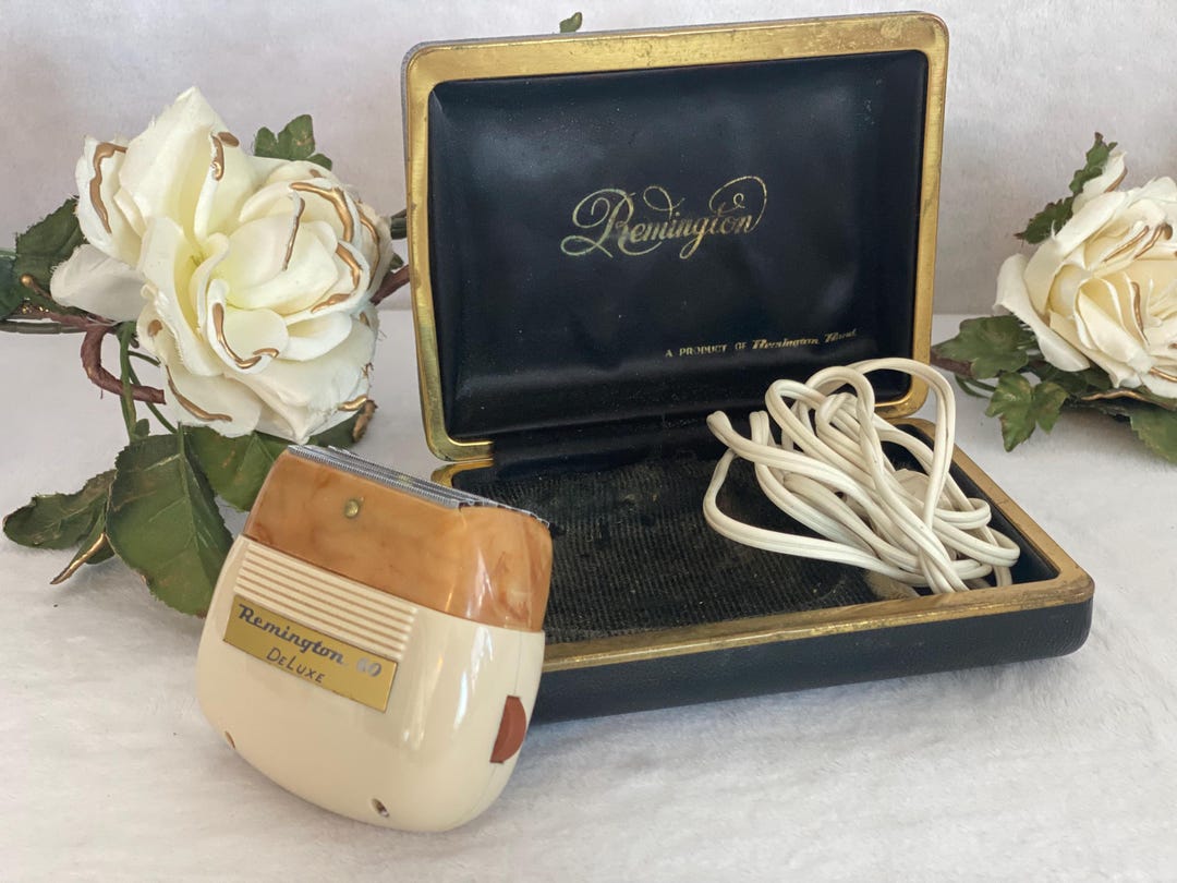 1950s Vintage Electric Razor Remington 60 Deluxe Razor W/ Case Cord ...