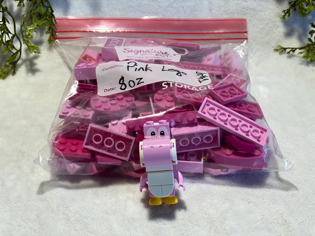 Pink Legos 1/2 Lb Assorted Lego Bricks 8oz Lego Pieces Building Block ...