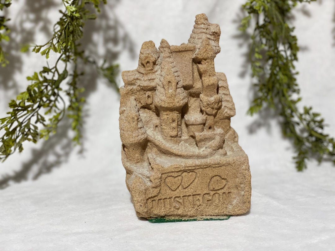 Vintage Muskegon Sand Sculpture 6" Sand Castle Figurine Vintage ...