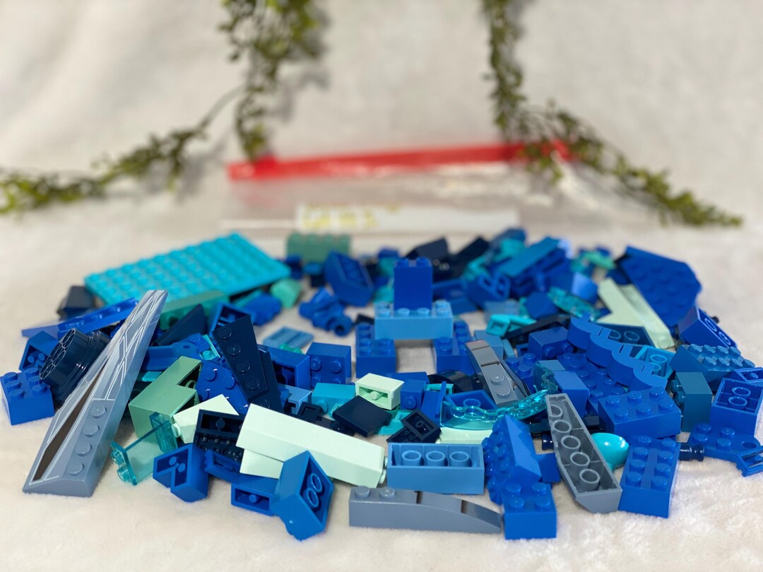 Blue Legos 1/2 Lb Assorted Lego Bricks 8oz Lego Pieces Building Block ...