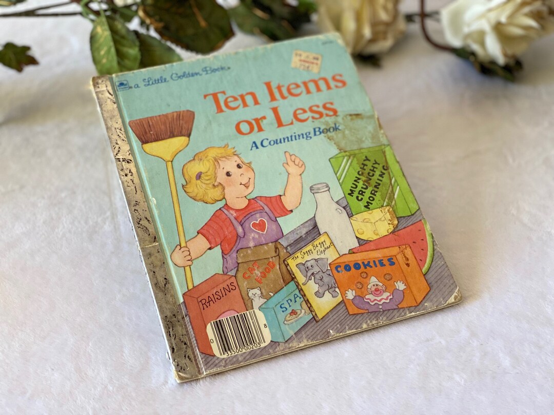 Vintage 1985 First Edition Little Golden Book Ten Items or Less ...