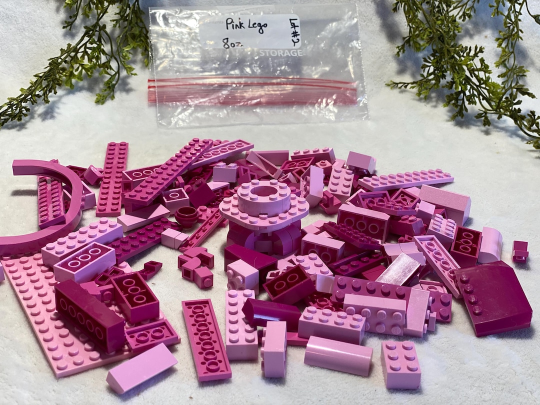 Pink Legos 1/2 Lb Assorted Lego Bricks 8oz Lego Pieces Building Block ...