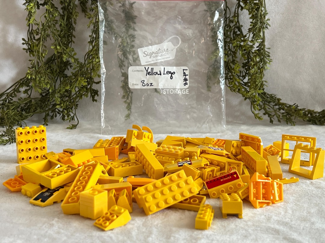 Yellow Legos 1/2 Lb Assorted Lego Bricks 8oz Building Block Pieces ...