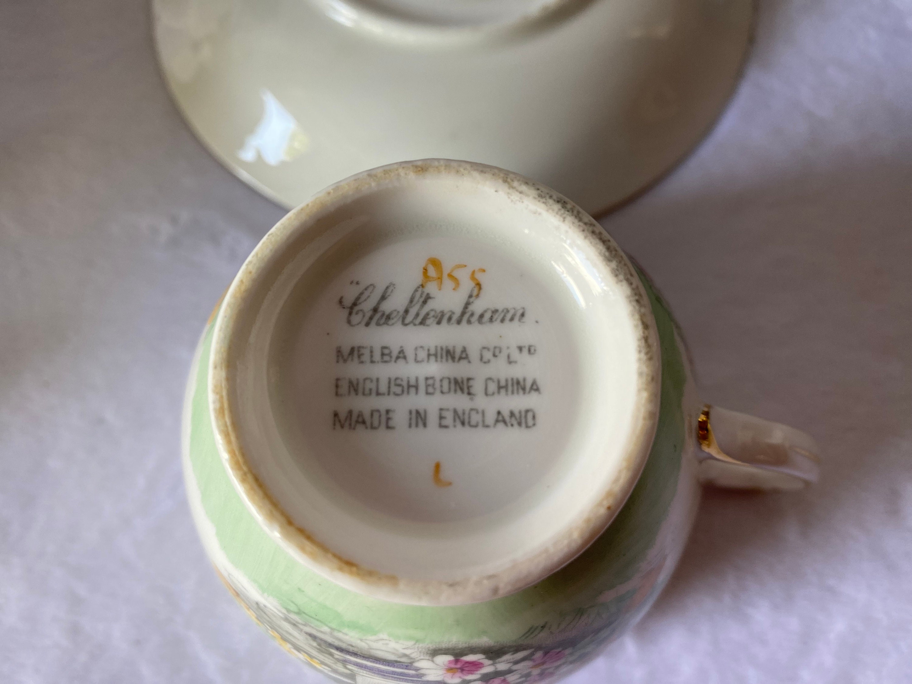 Vintage Melba Bone China Tea Cup & Saucer Cheltenham England Garden ...