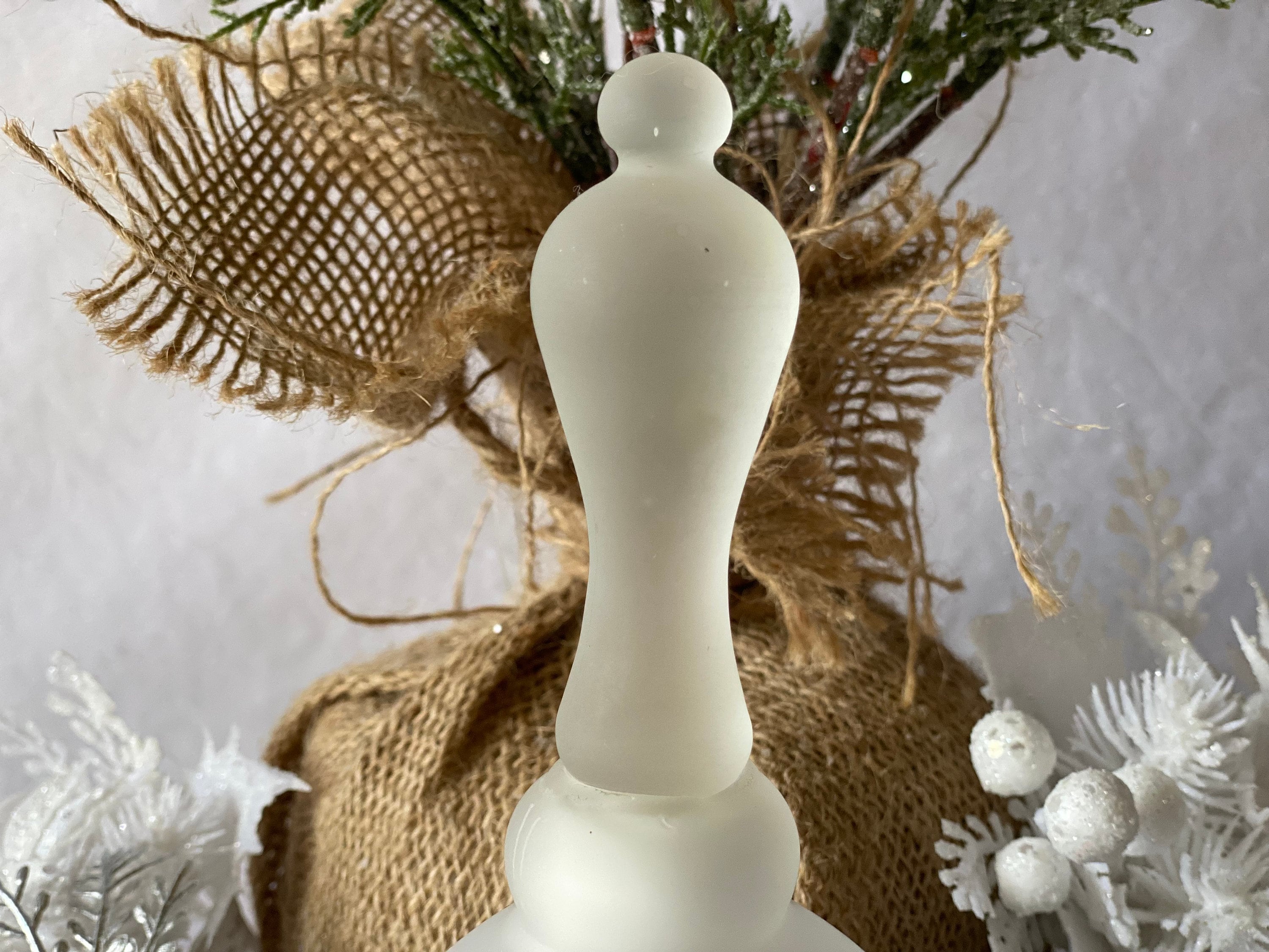 Vintage Frosted Glass Bell With Metal Clapper Vintage Home Decor Glass ...