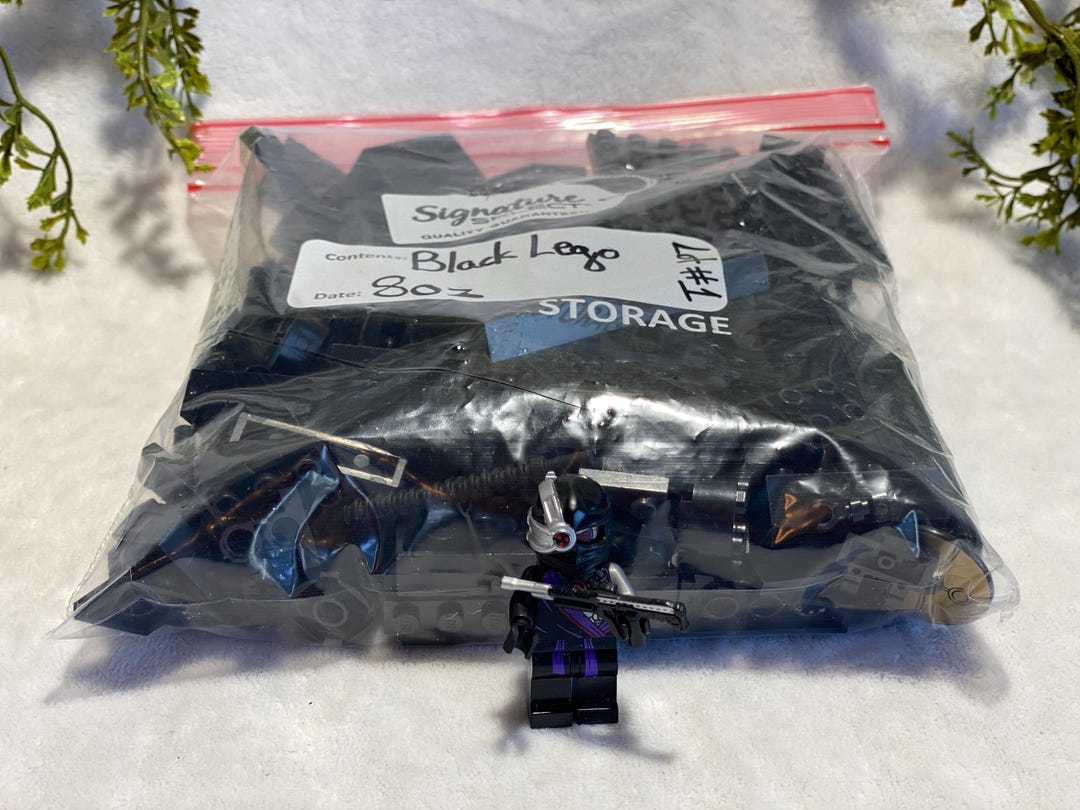 Black Legos 1/2 Lb Assorted Lego Bricks 8oz Lego Pieces Building Block ...