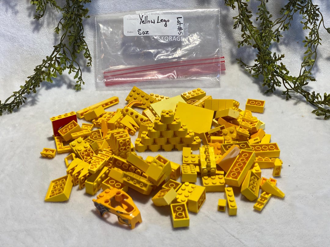 Yellow Legos 1/2 Lb Assorted Lego Bricks 8oz Lego Pieces Building Block Plastic Building Brick ...