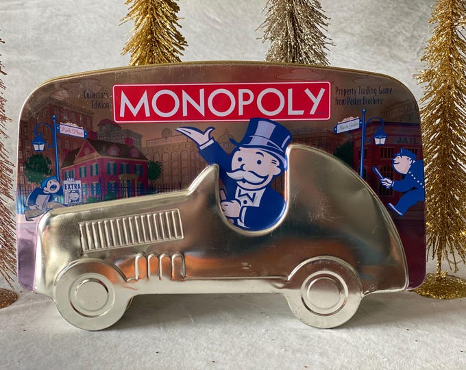 Vintage Collector's Edition Monopoly Game in Tin Car 2001 Vintage Game ...