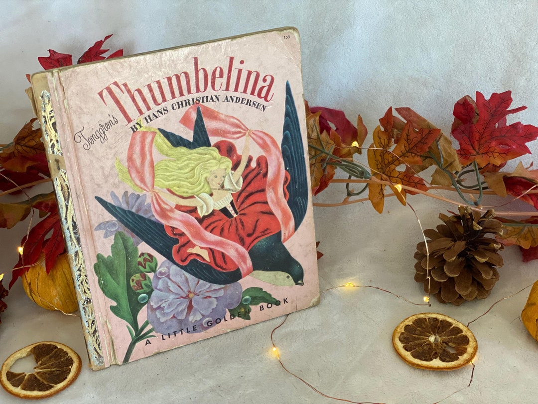 1953 Vintage First Edition Little Golden Book Thumbelina First Printing ...