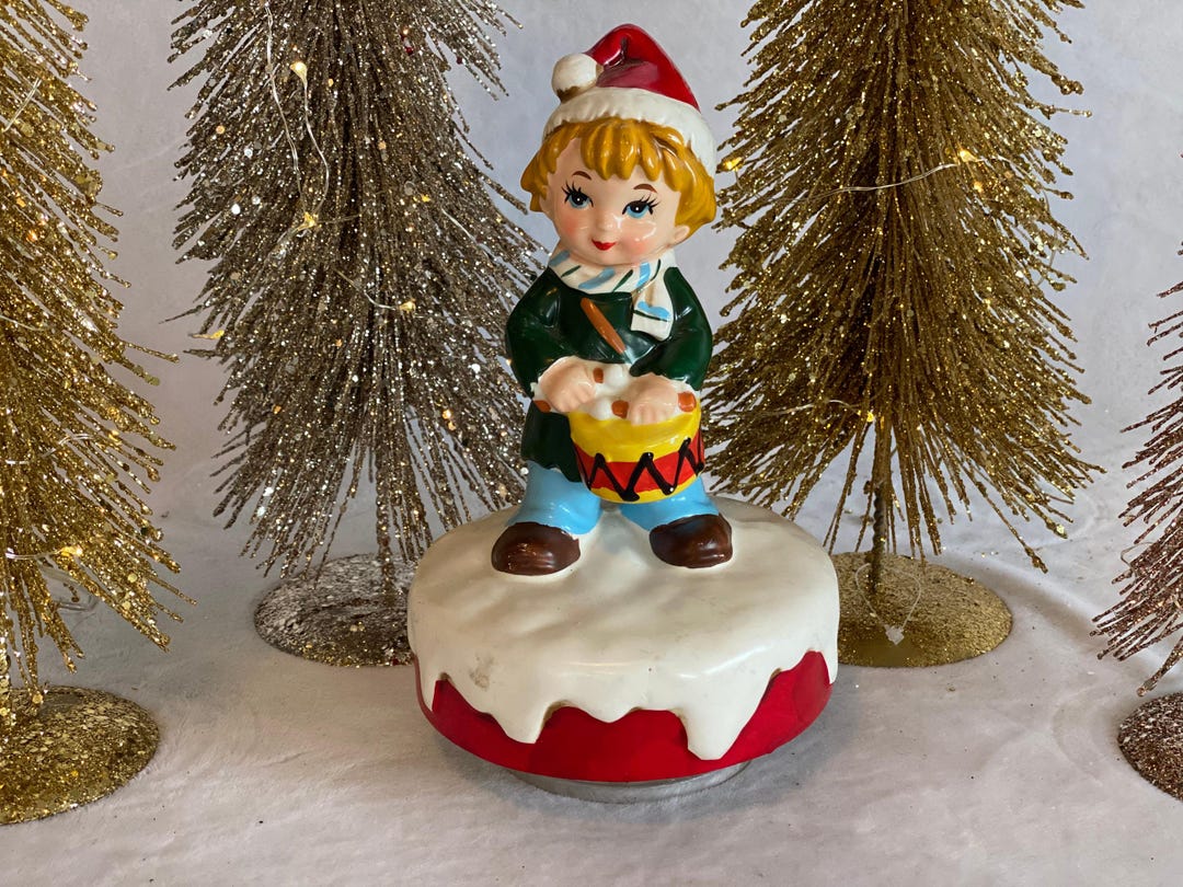 1974 Vintage Christmas Music Box Little Drummer Boy Christmas Drummer ...