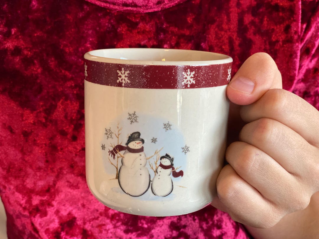 Vintage Snowman Cocoa Mug 8oz Royal Season Stoneware Coffee Cup ...
