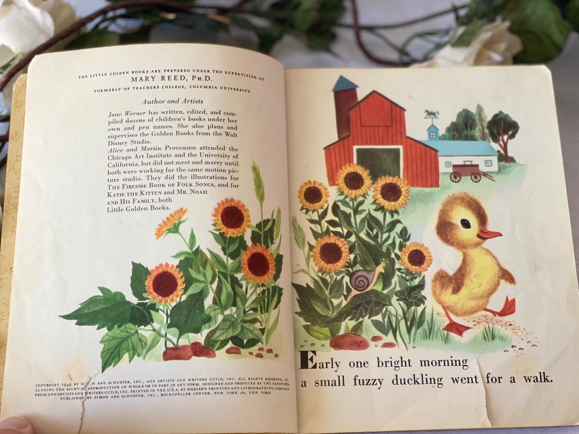 1949 Vintage First Edition the Fuzzy Duckling Little Golden Book ...