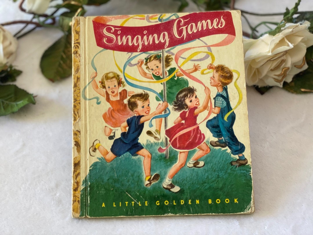 1947 Vintage First Edition Singing Games Little Golden Book Illustrated ...