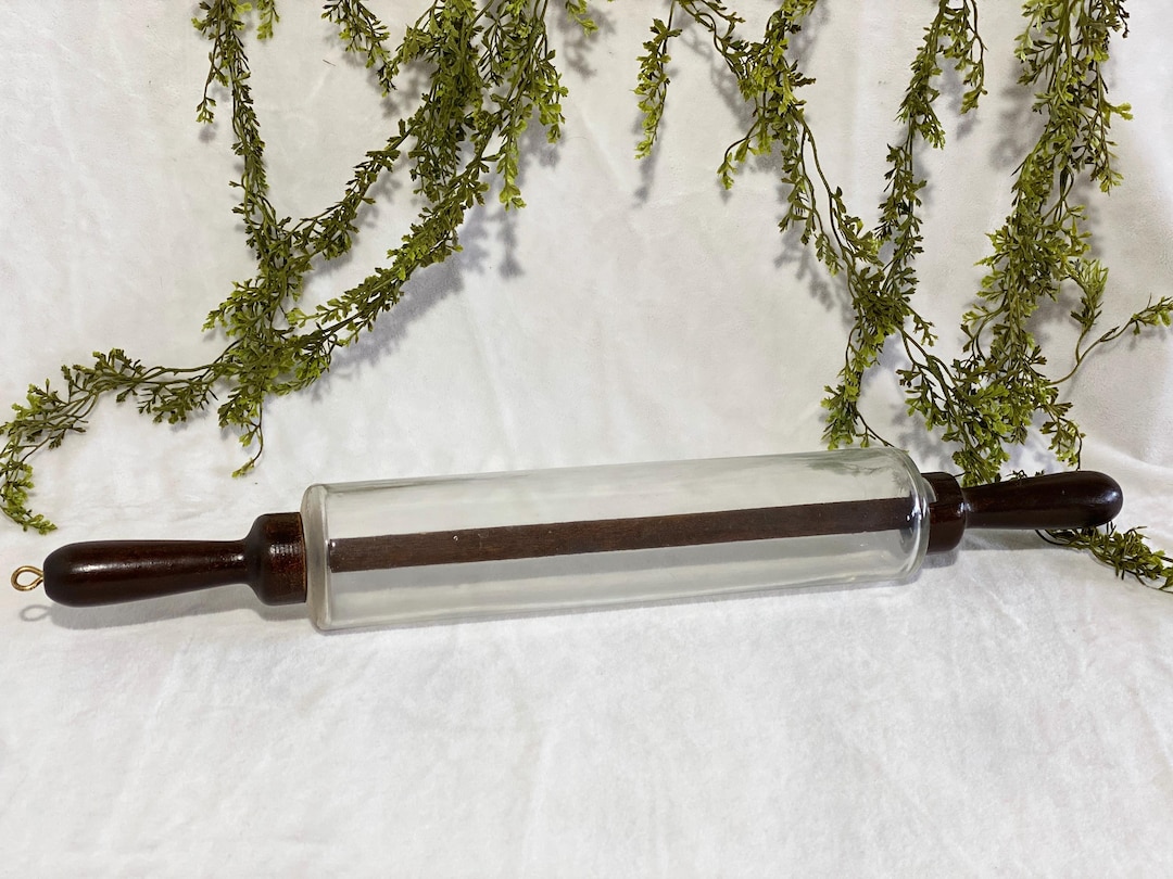Vintage Large Glass Rolling Pin Cold Water Pastry Rolling Pin Vintage ...