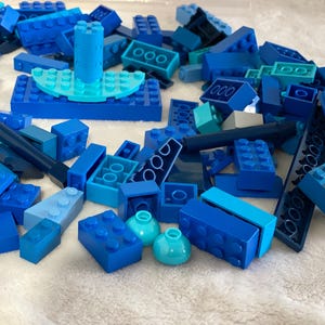 Blue Legos 1/2 Lb Assorted Lego Bricks 8oz Lego Pieces Building Block ...