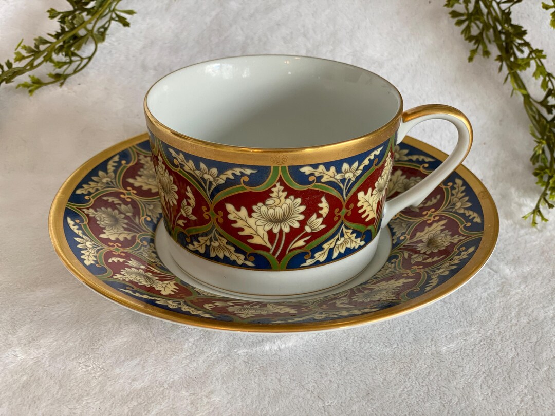 Vintage Christian Dior Fine China Tea Cup & Saucer Tabriz Teacup Ornate ...