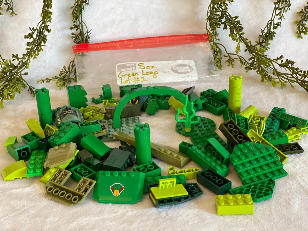 Green Legos 1/2 Lb Assorted Lego Bricks 8oz Lego Pieces Building Block ...