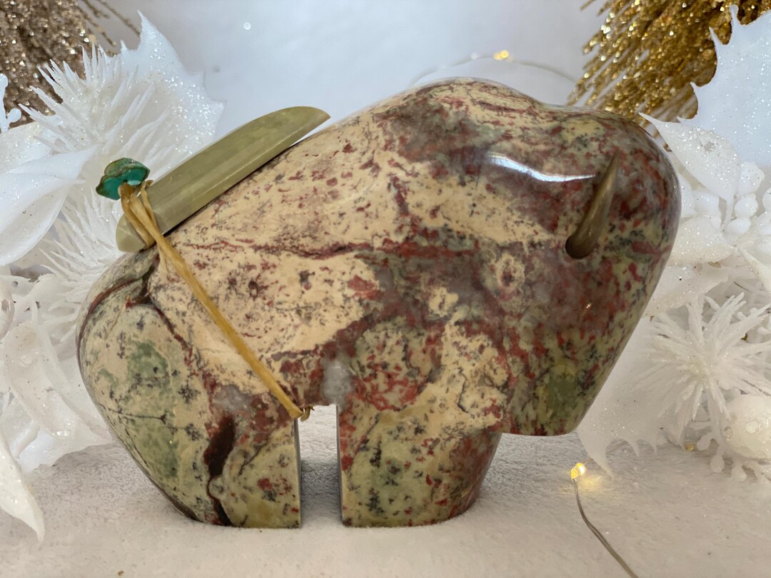 Vintage Jasper Hand Carved Native American Stone Animal Figurine Stone ...