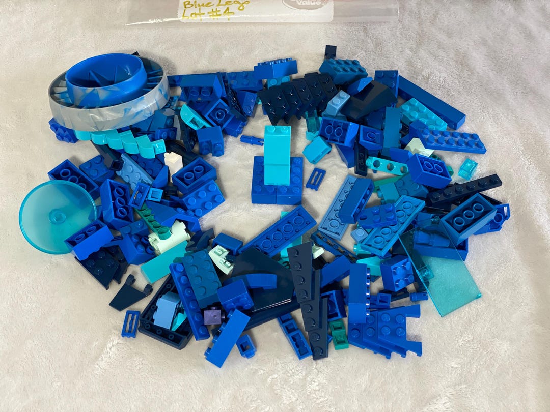 Blue Legos 1/2 Lb Assorted Lego Bricks 8oz Lego Pieces Building Block ...
