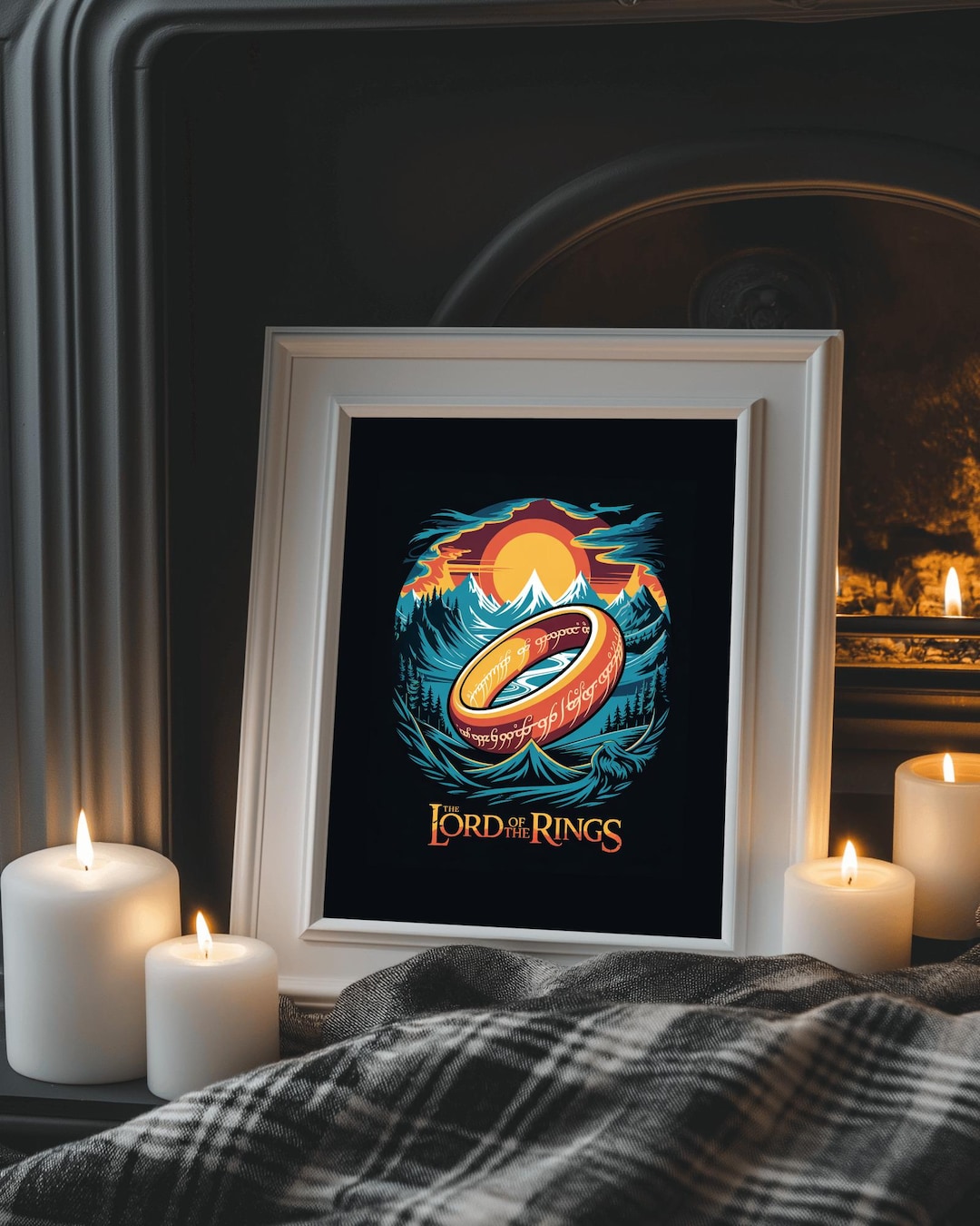 Lord of the Rings Digital Art Print - Fantasy Wall Art - One Ring ...