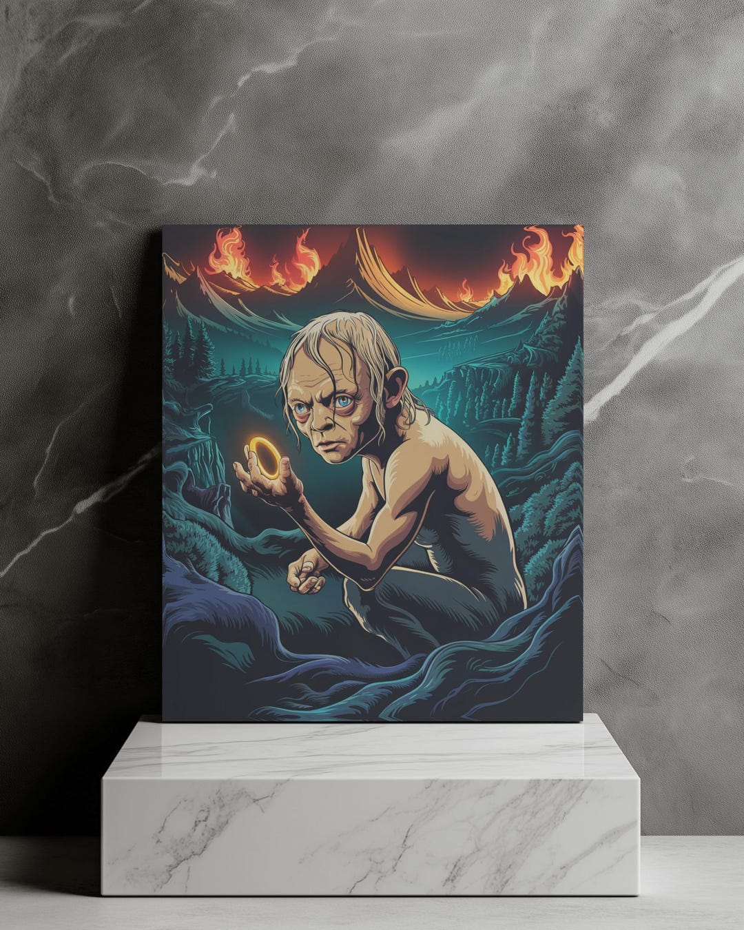 Gollum Digital Wall Art, LOTR Printable Poster, Tolkien Fan Gift ...