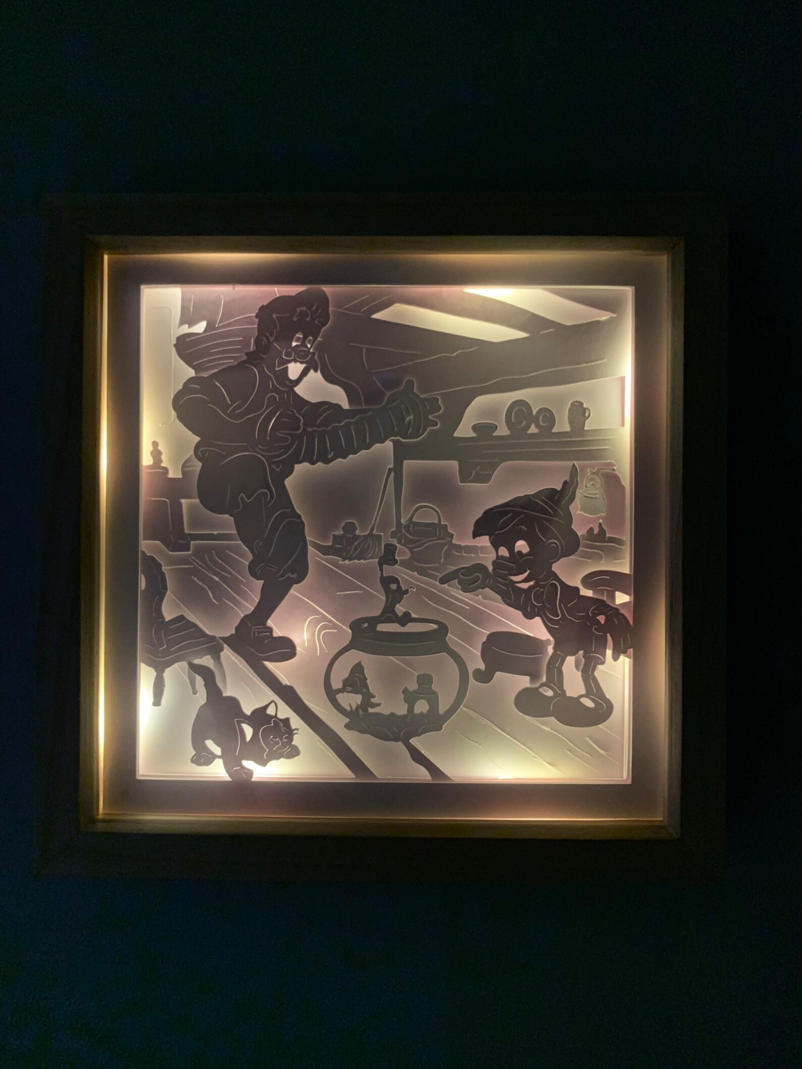 Pinocchio Wooden Boy Shadow Light Box Frame - Etsy
