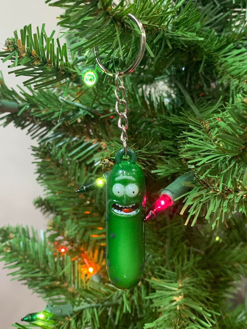 Pickle Rick Keychain 3d Printed and Hand Painted - Etsy