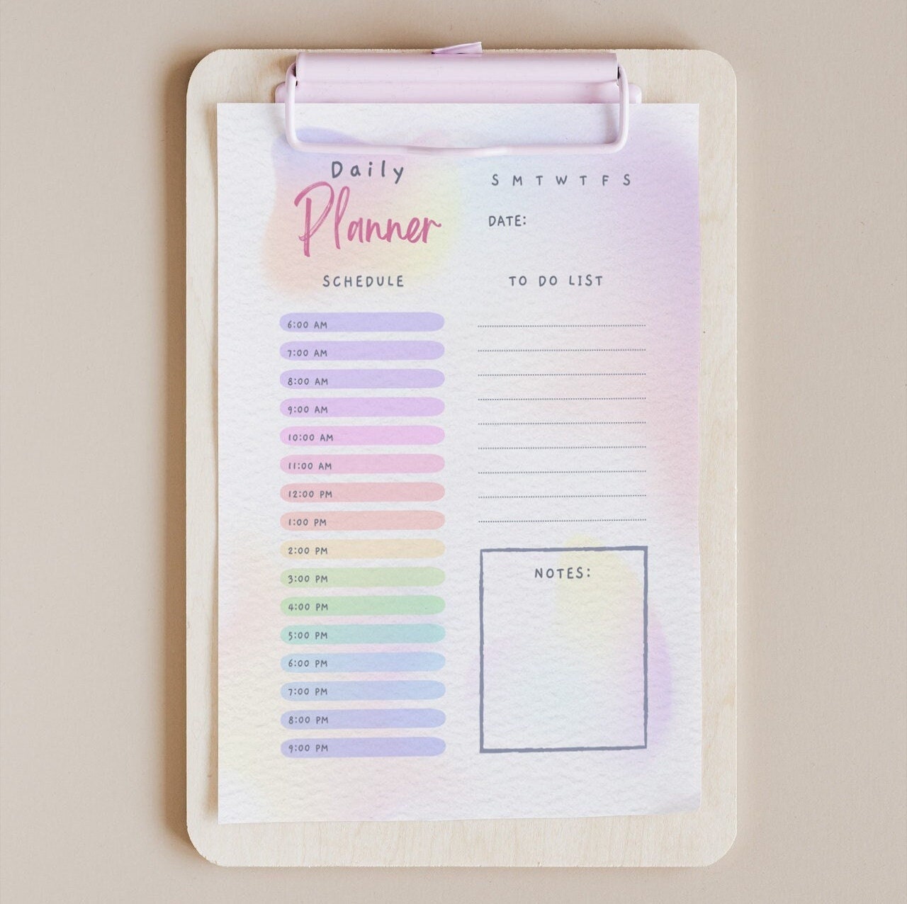 Daily to Do List Printable Planner, Instant Download, PDF Productivity ...